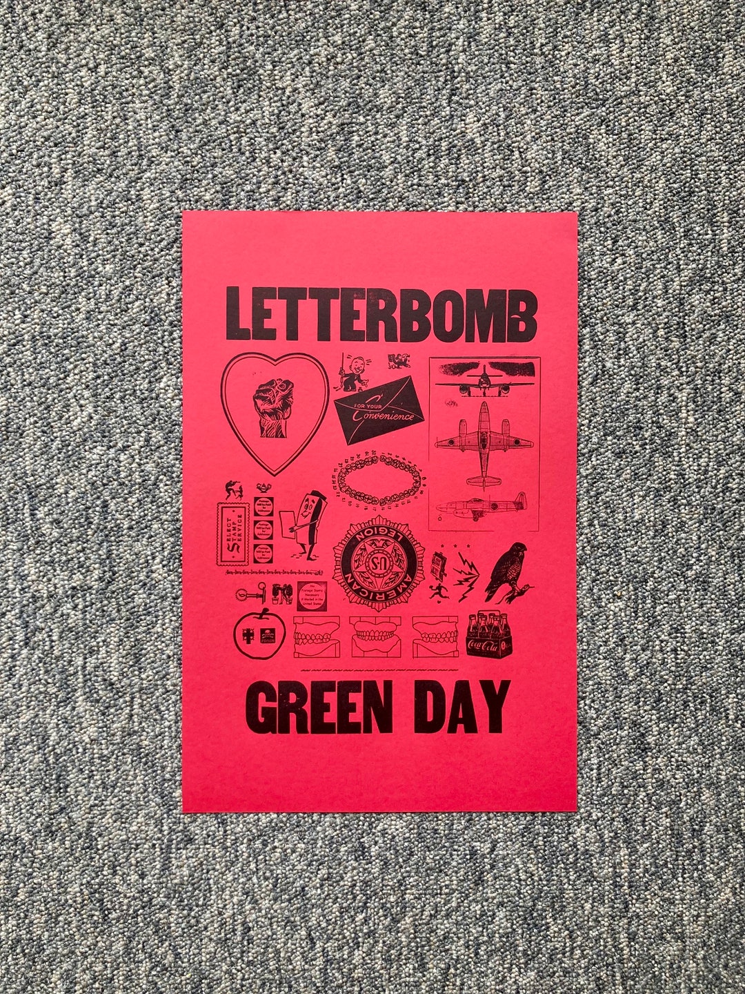 Green Day Poster - Letterbomb - 12.5 in by 19 In - Etsy