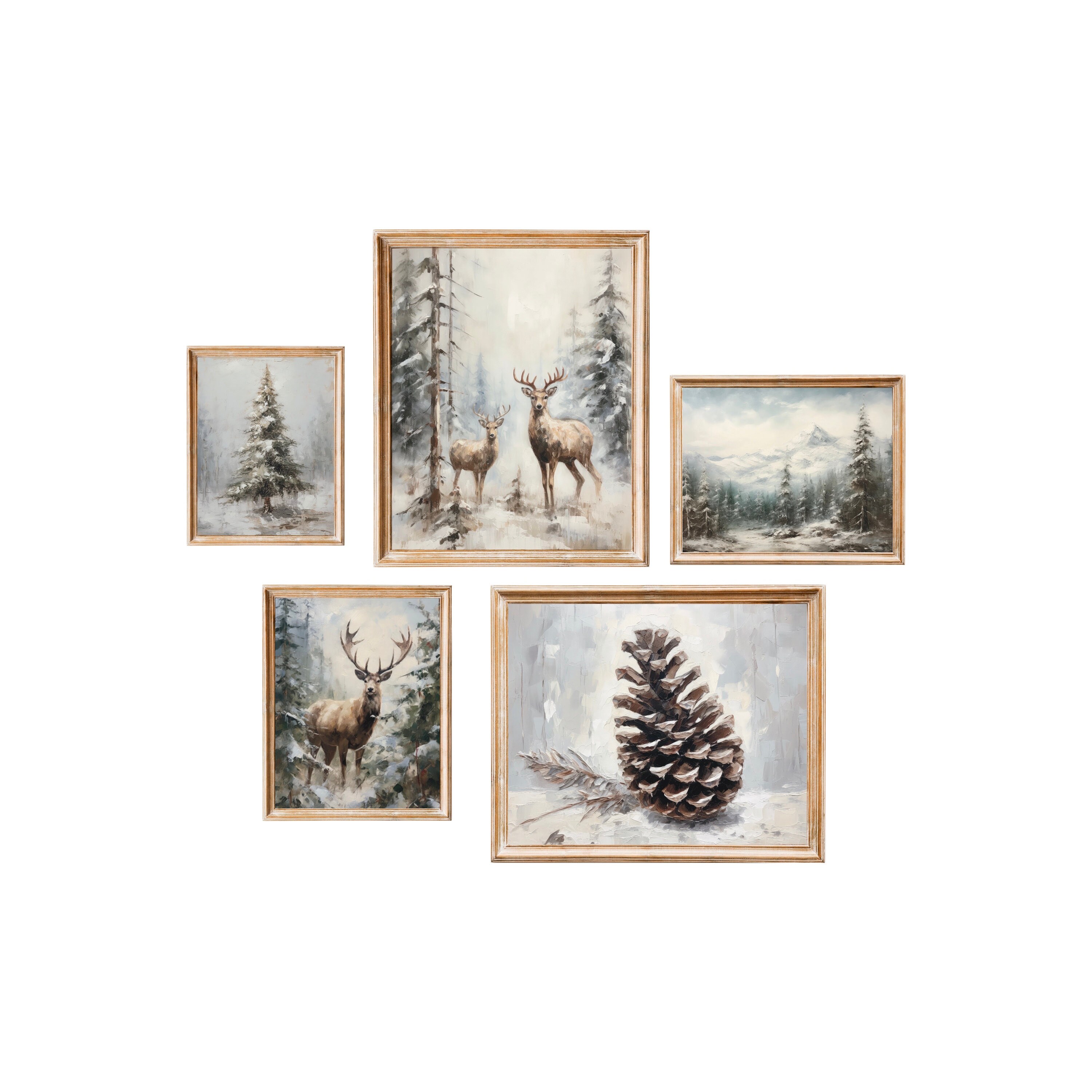 Christmas Vintage Style Print. Christmas Tree Print. Rustic Wall Art ...