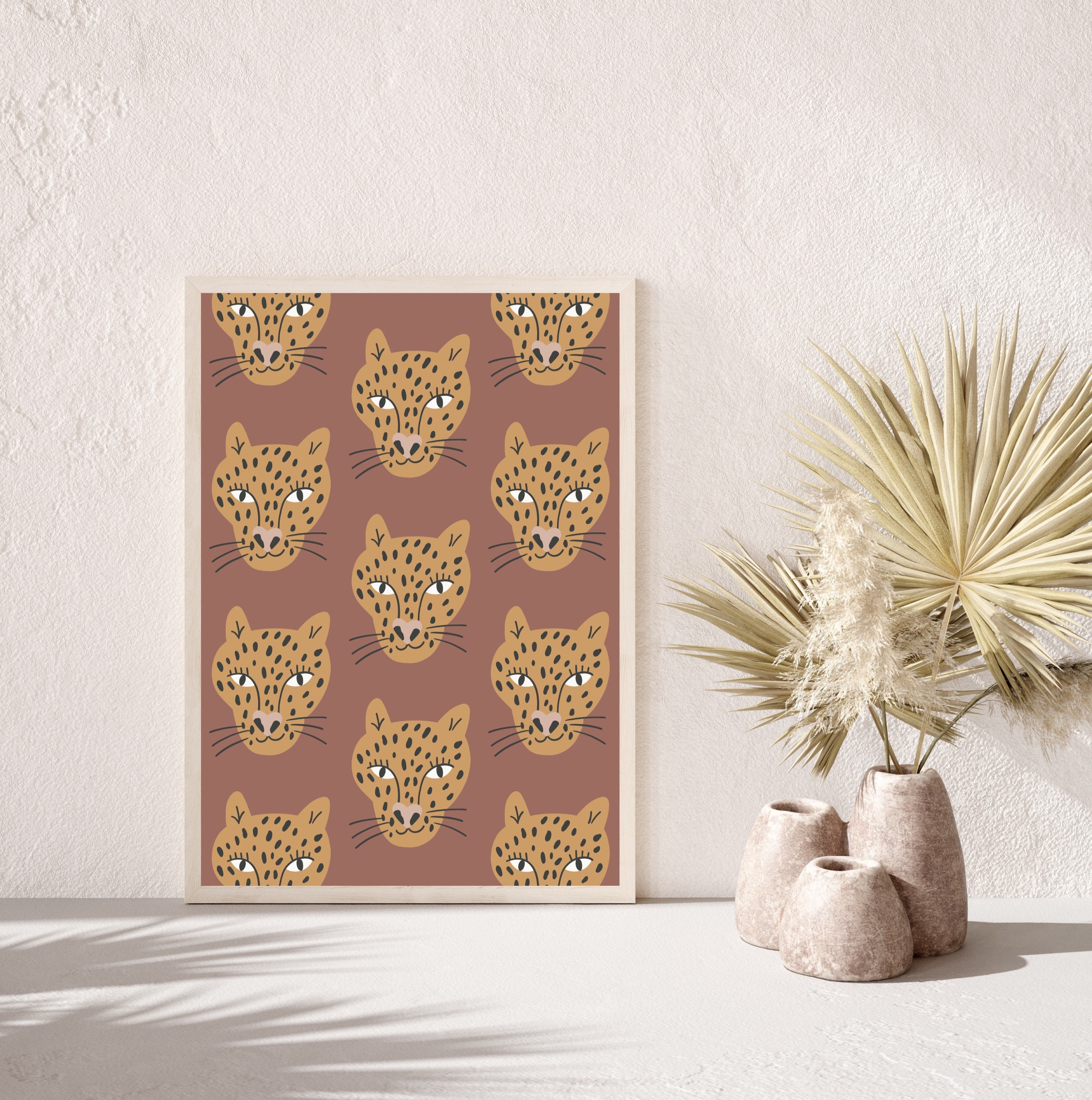 Cheetahs Pattern Print. Jungle Trend Wall Art. Cheetah Art - Etsy