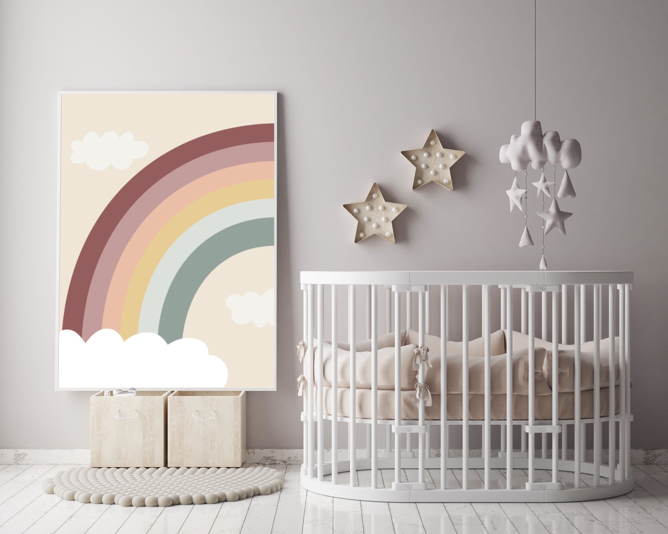 Boho Rainbow Earth Tones Printable Art Digital Print - Etsy