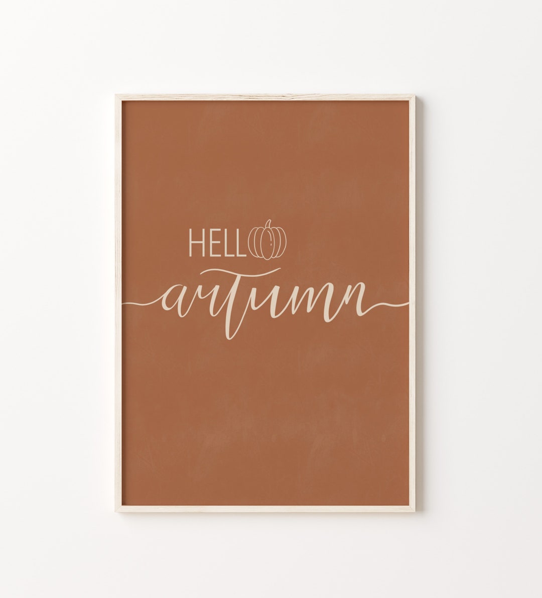 Hello Autumn Fall Print, Fall Printable Art, Rustic Fall Wall Art, Rust ...