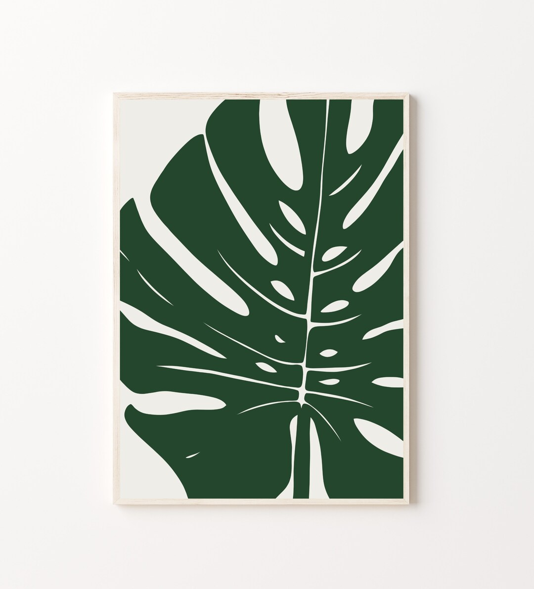 Monstera Wall Art, Tropical Wall Decor, Plant Leaves Print, Printable ...