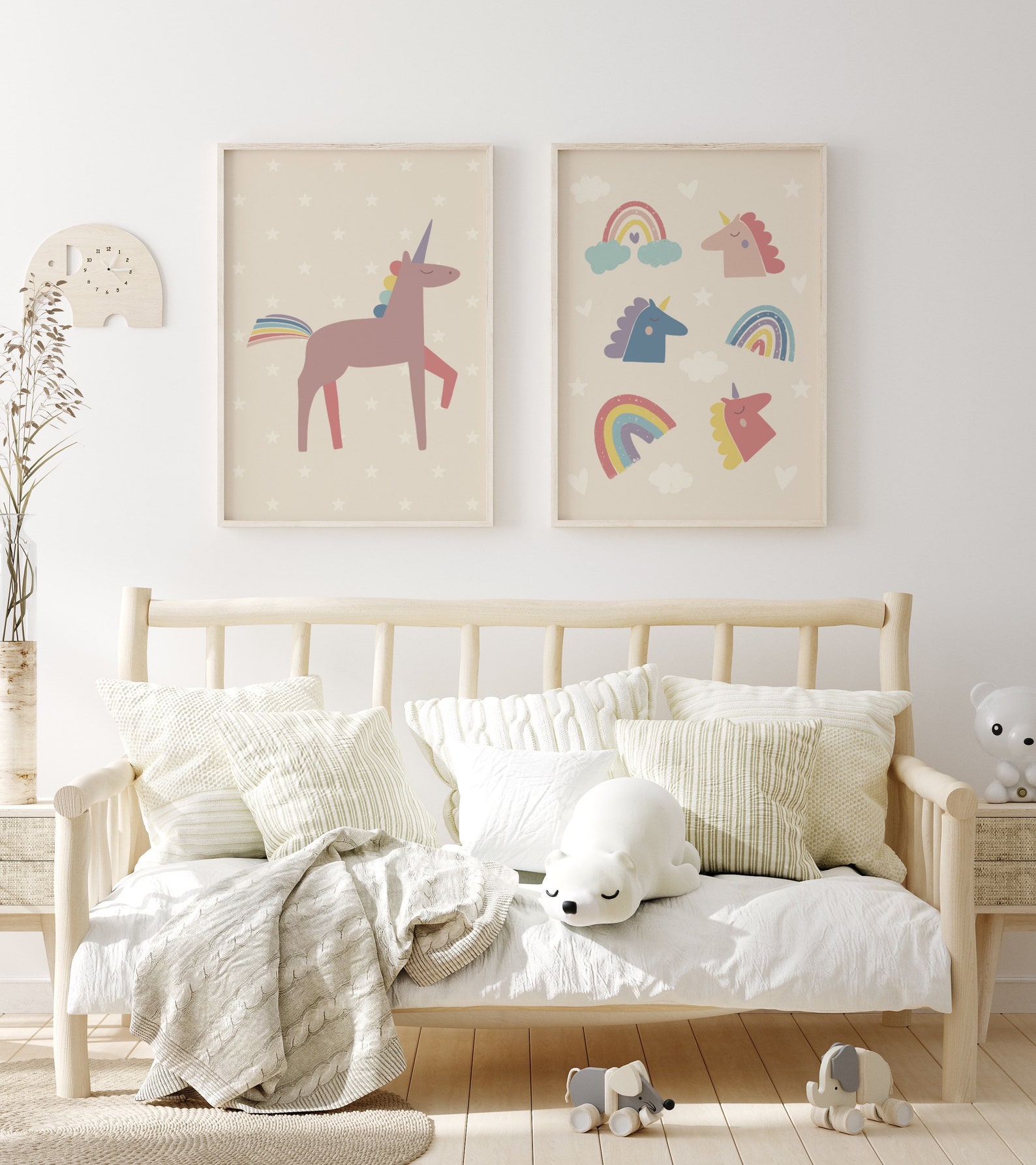 Unicorn Wall Decor Modern Unicorn Wall Art Nursery Print - Etsy