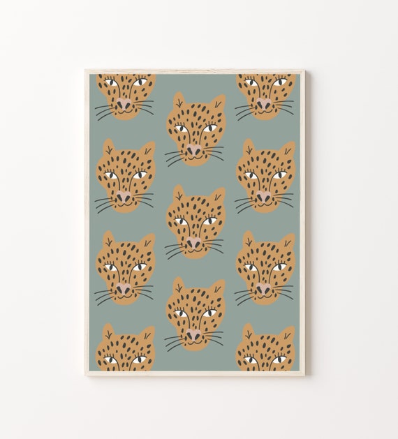 Cheetahs Art Print. Jungle Trend Wall Art. Cheetah Pattern | Etsy