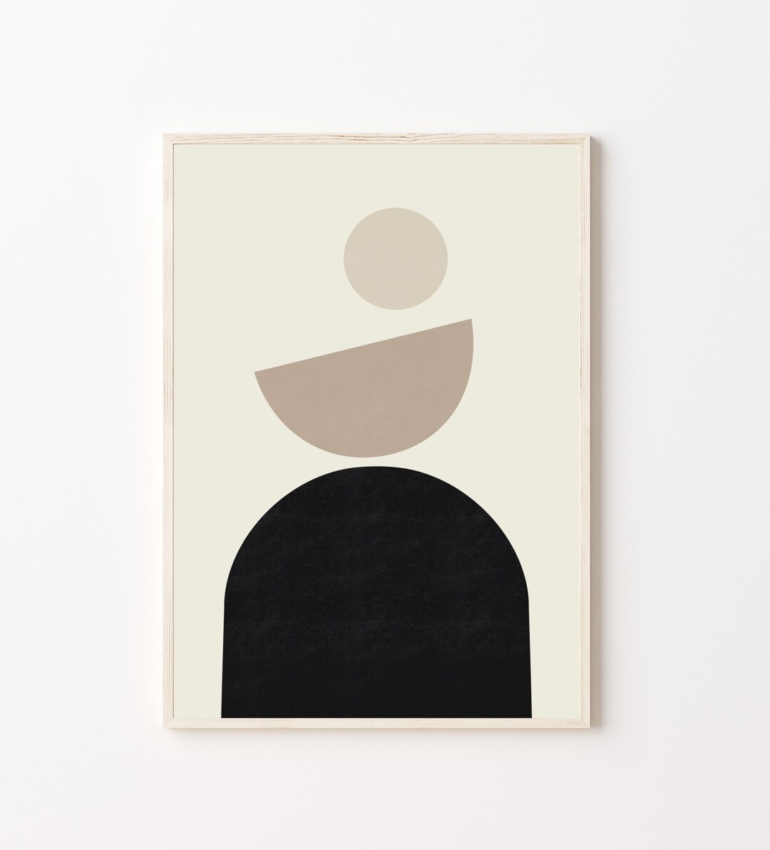 Graphical Shapes Printable Art. Modern Geometric Wall Art. Neutral ...