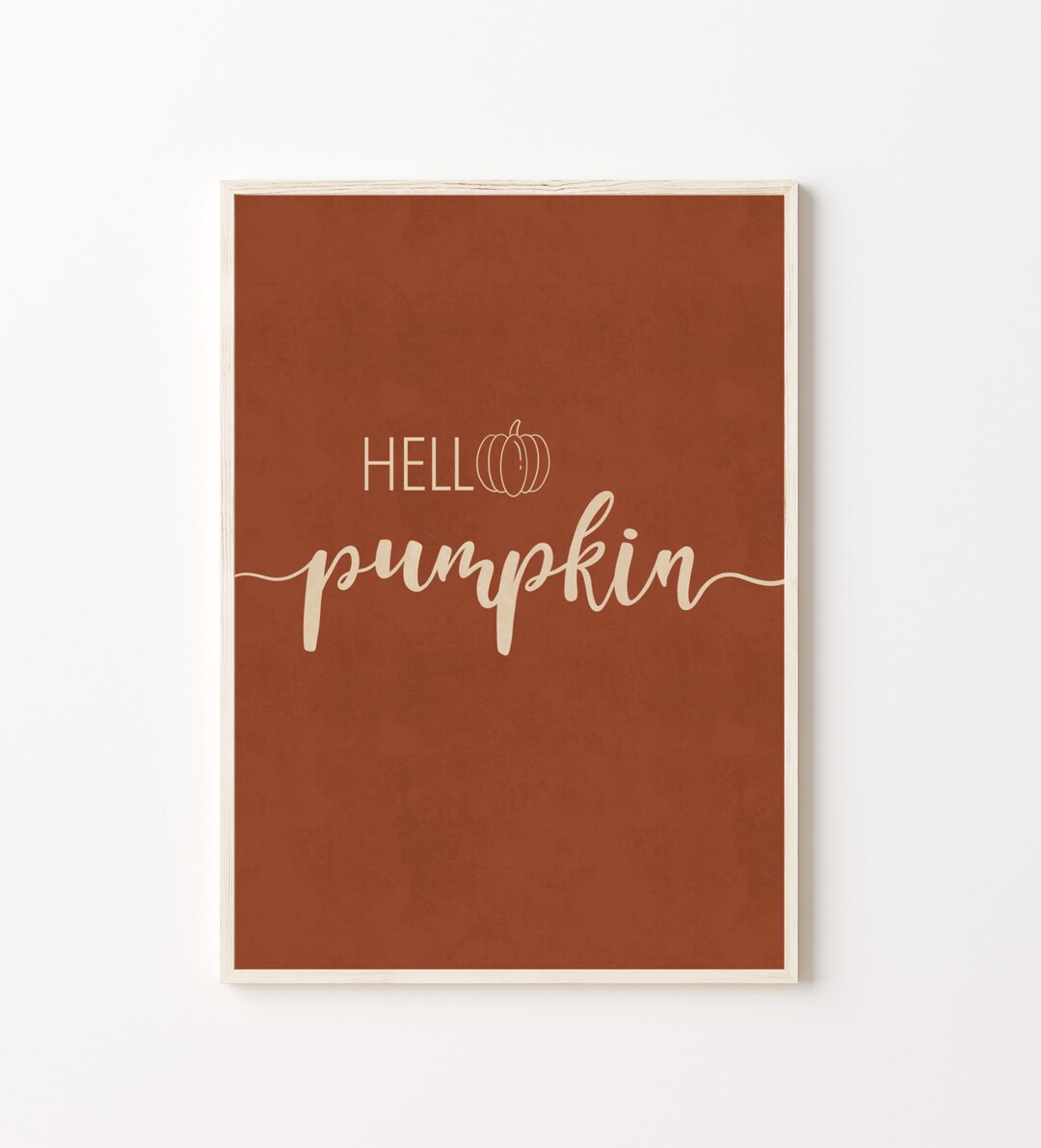 Hello Pumpkin Fall Print, Fall Printable Art, Rustic Fall Wall Art ...