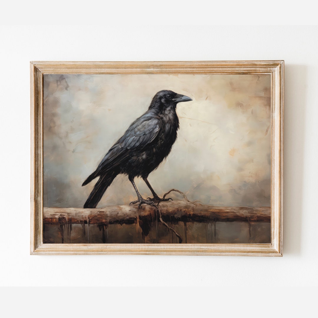 Halloween Printable Wall Art. Blackbird Digital Art Print Raven Art ...