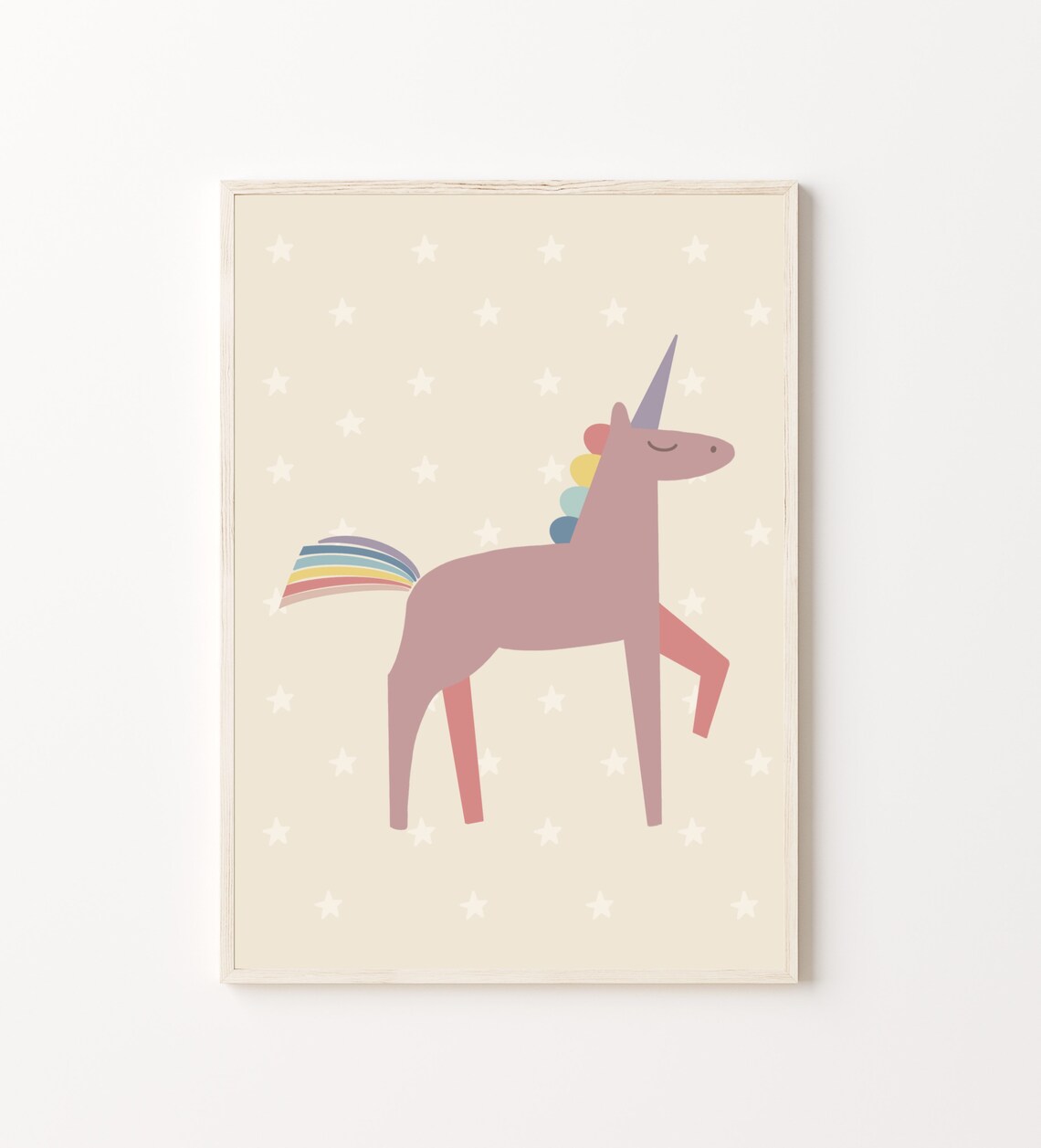 Unicorn Wall Decor Modern Unicorn Wall Art Nursery Print | Etsy