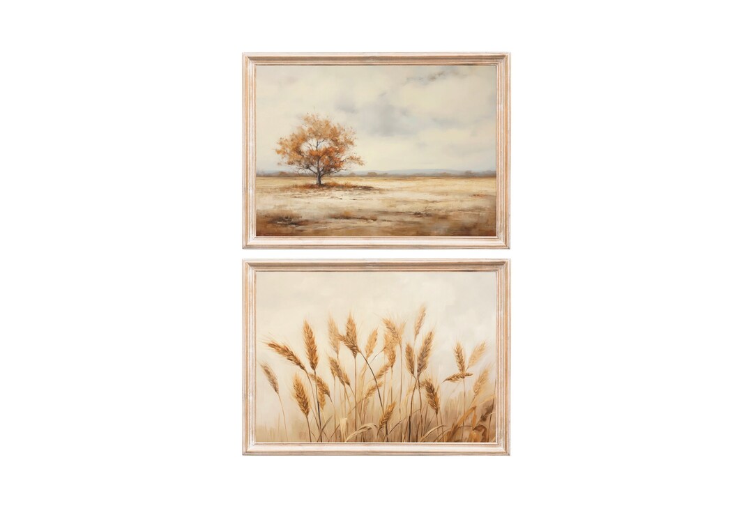 Autumn Landscape Gallery Wall Printable Art. Rustic Fall Art Vintage ...