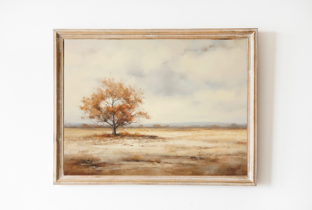 Autumn Landscape Painting. Neutral Colors. Fall Prints. Abstract ...