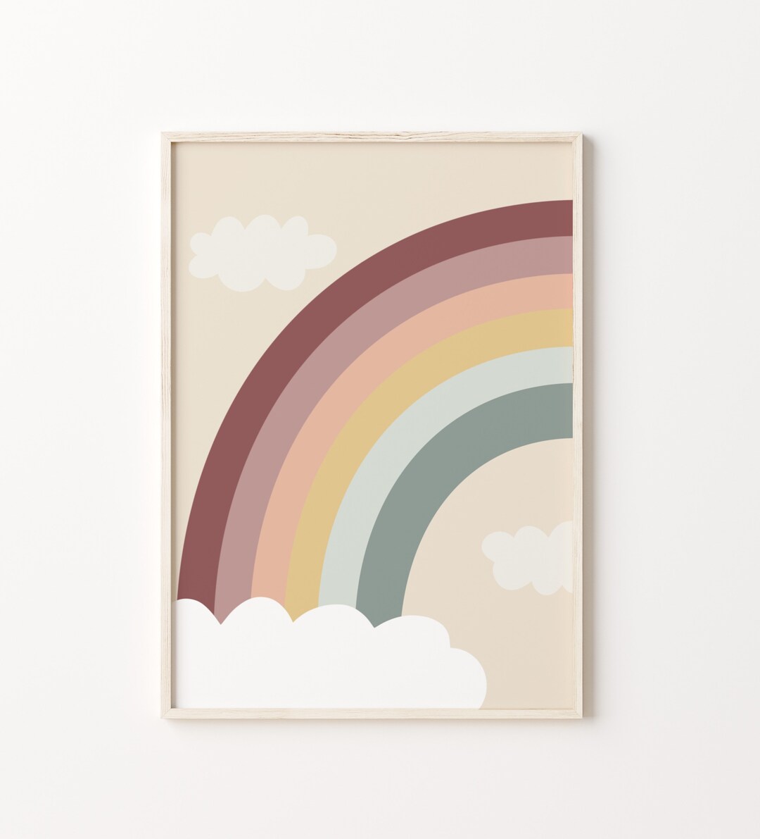 Boho Rainbow, Earth Tones Printable Art, Digital Print, Girl's Room ...