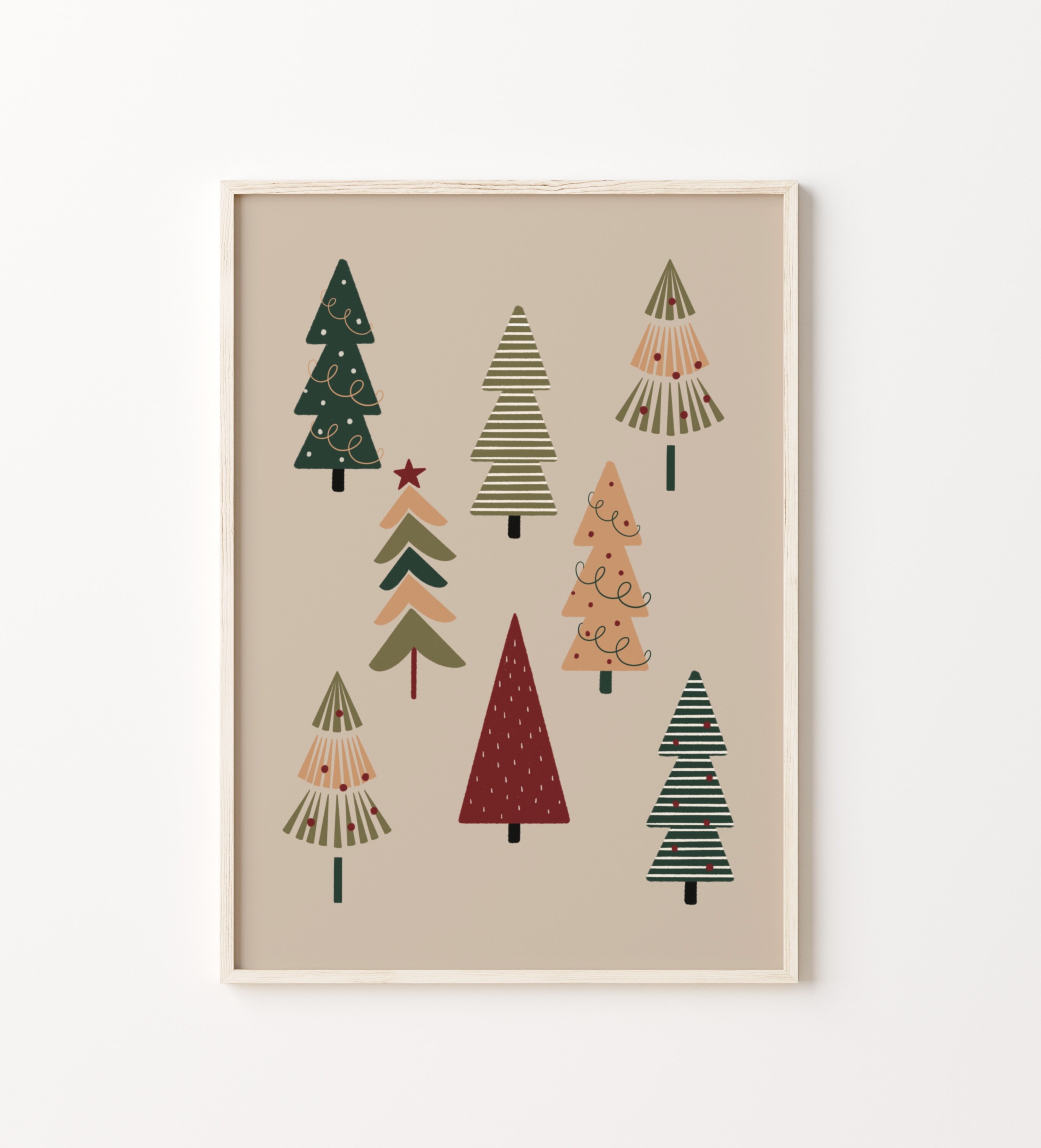 Gallery Set of 2 Christmas Prints. Xmas Printable Home Decor. Merry ...