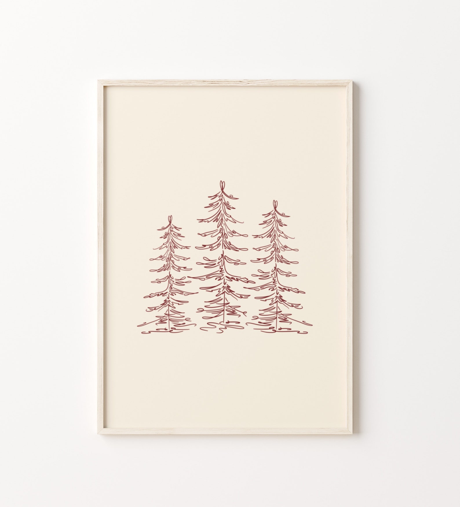 Christmas Prints. Minimalist Set of 3 Prints. Gallery Set - Etsy