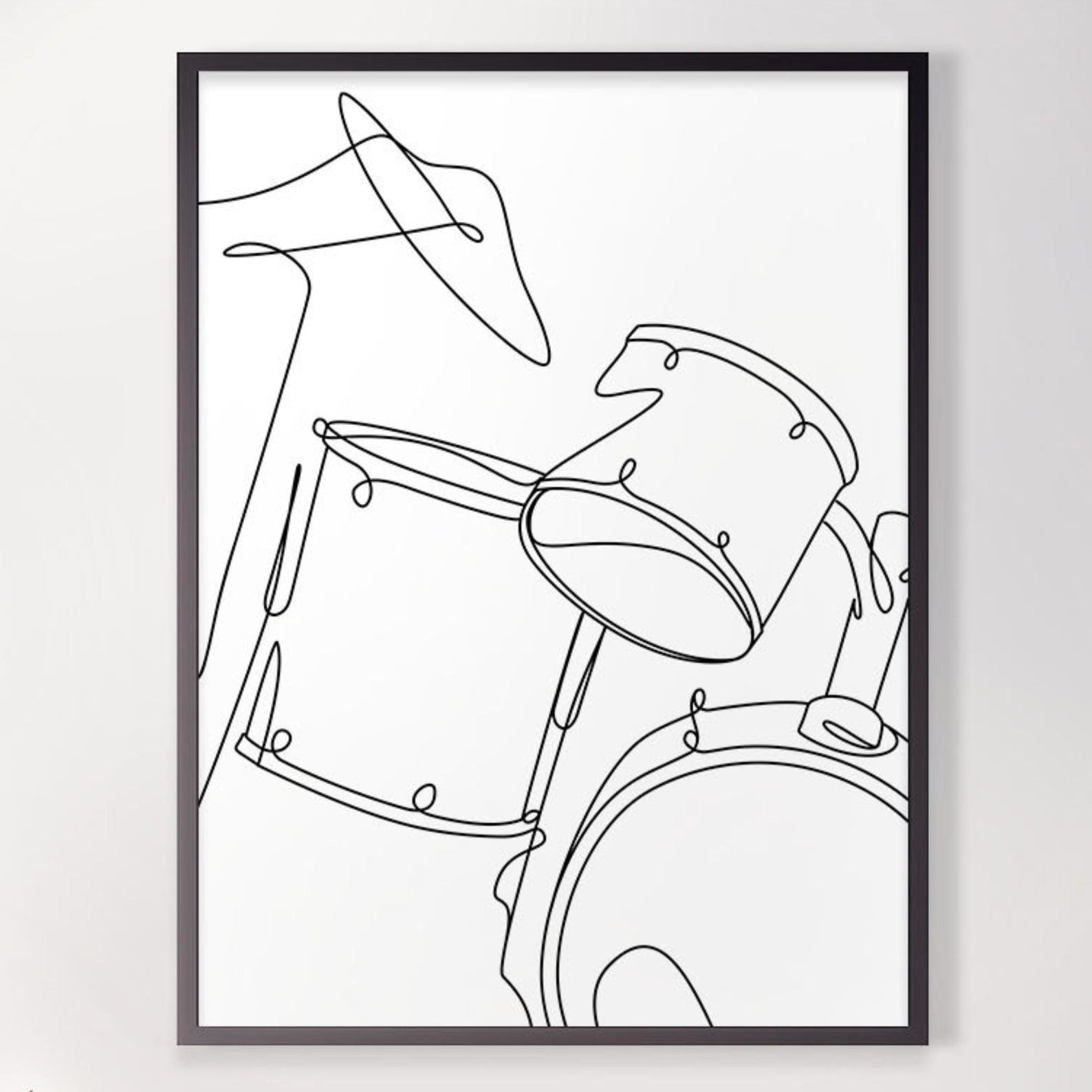 Drum Print Minimalist Drum Print Art Music Instrument | Etsy