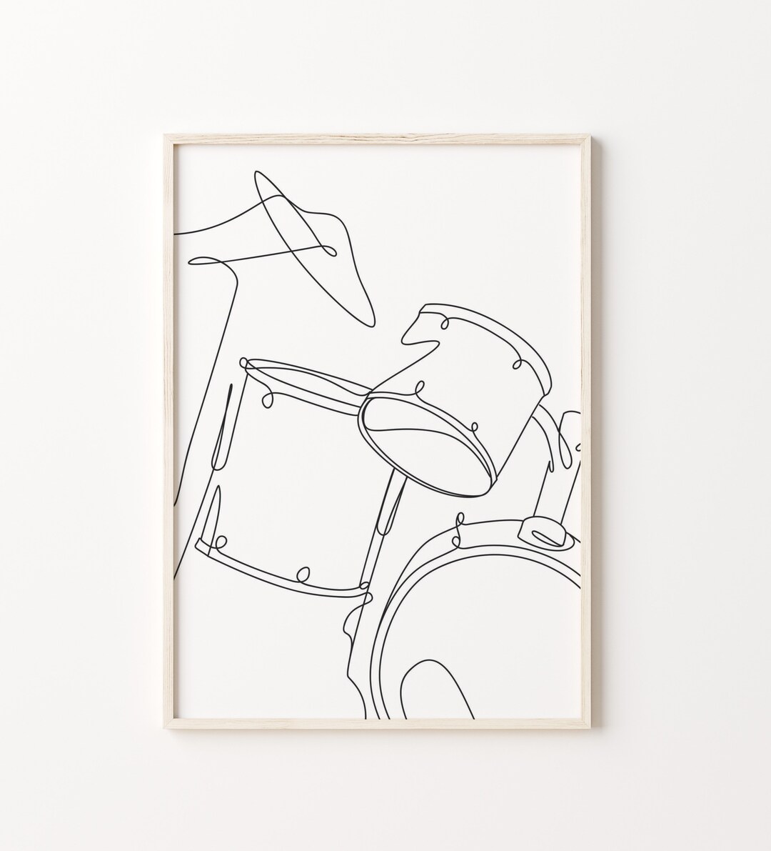 Drum Print, Minimalist Drum Print Art, Music Instrument Poster, Drum ...