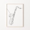 Cornet Printable Wall Art. Line Art Wall Decor. Music Print. Cornet ...