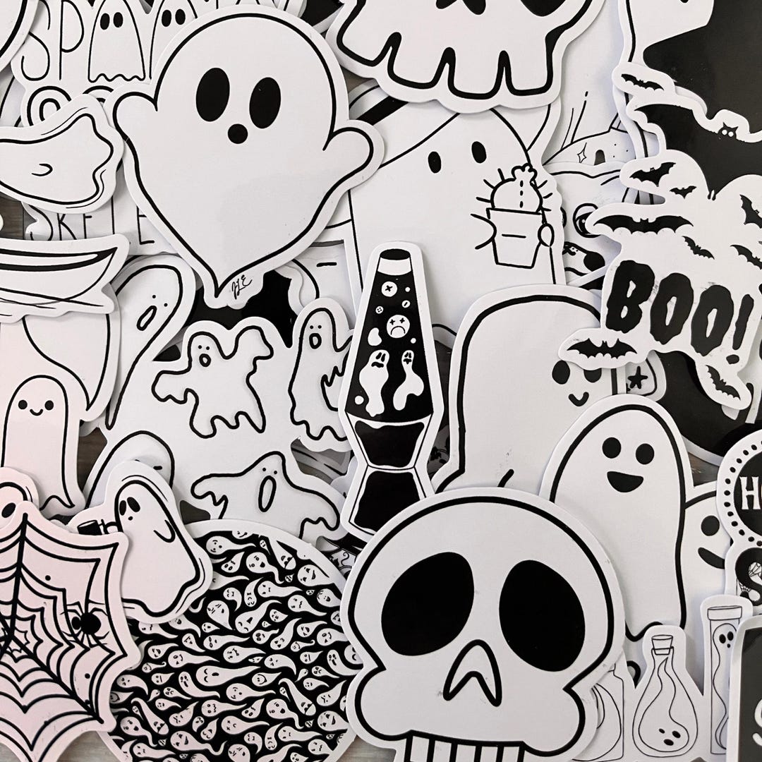 Ghost Spooky Stickers - Horror Sticker Pack Random (10) - Gothic ...