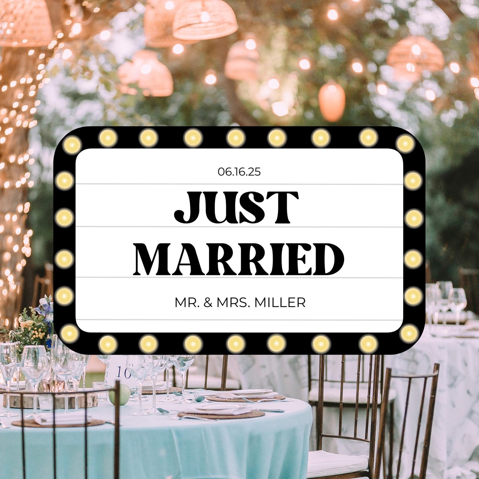 Customizable Wedding Bottle Service Signs (set of 4) | Marquee Theme ...