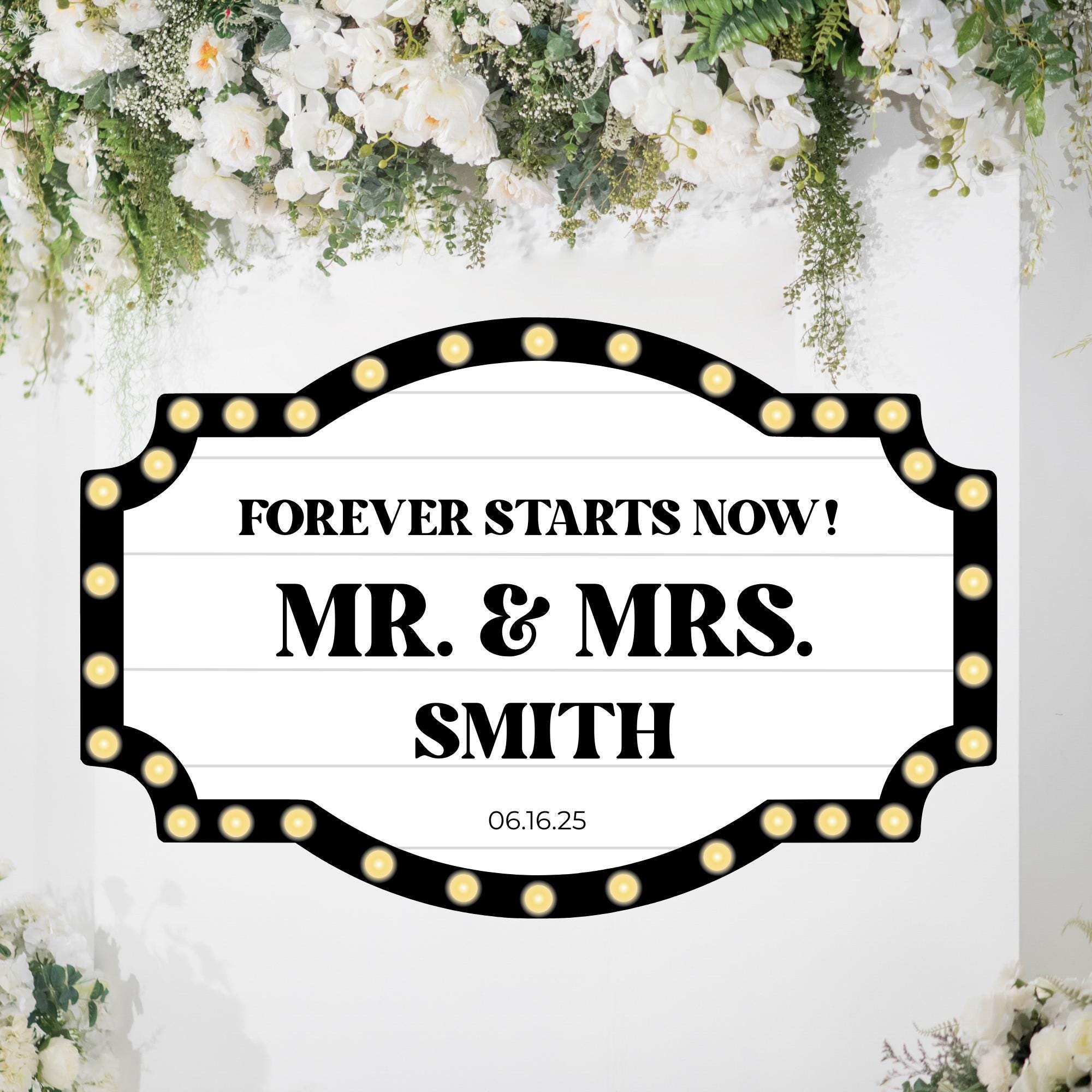 Customizable Wedding Bottle Service Signs (set of 4) | Marquee Theme ...