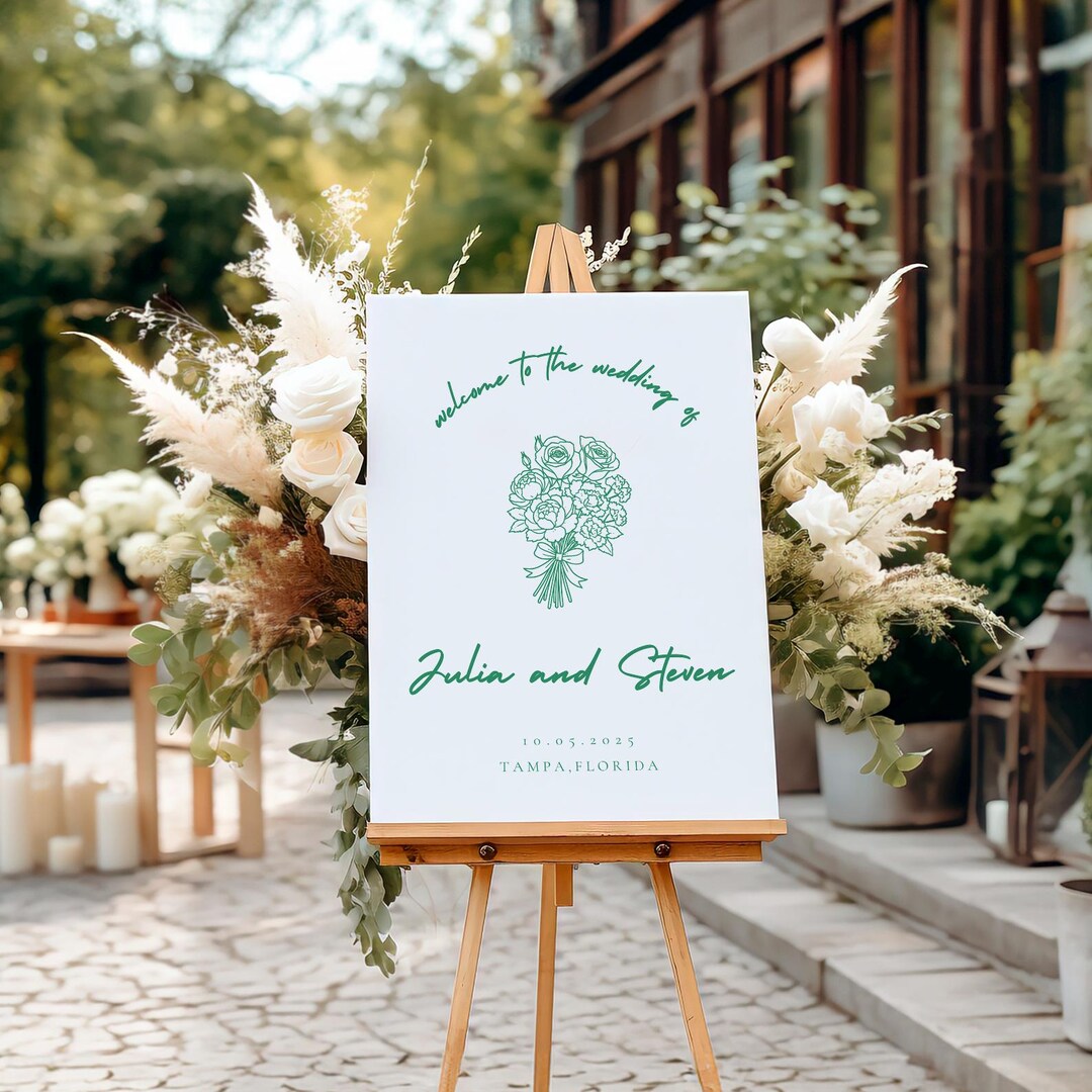Wedding Welcome Signs Template Canva | DIY Welcome to Our Wedding ...
