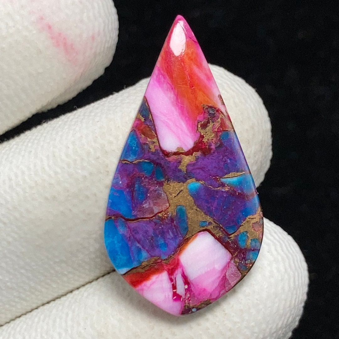 Arizona Pink Mohave Turquoise, Freeform Cabochon, 29x16x3 MM, 13 CTS ...