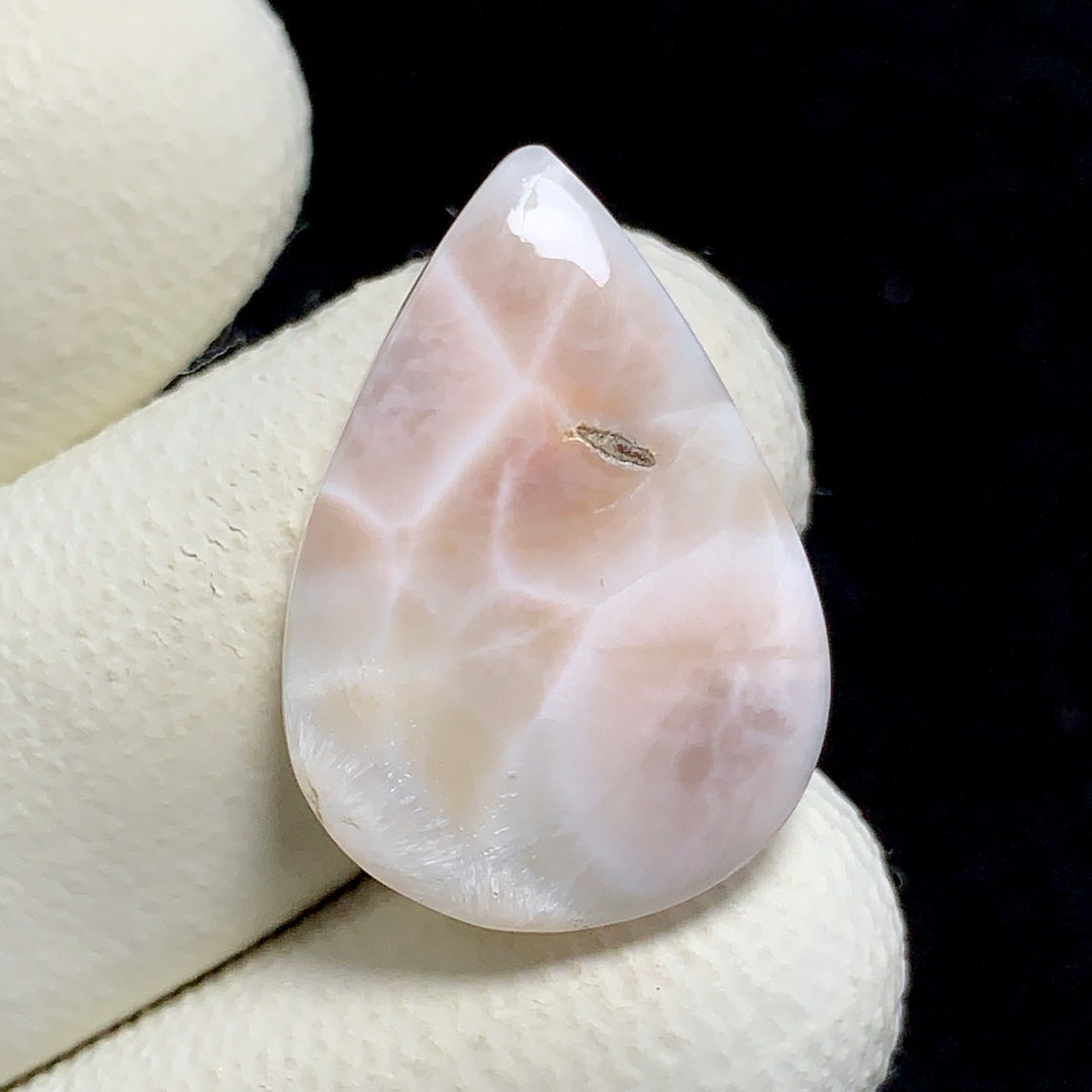 Pink Natrolite AKA Natrolite, Pear Cabochon, 25x17x4 MM, 12 CTS ...