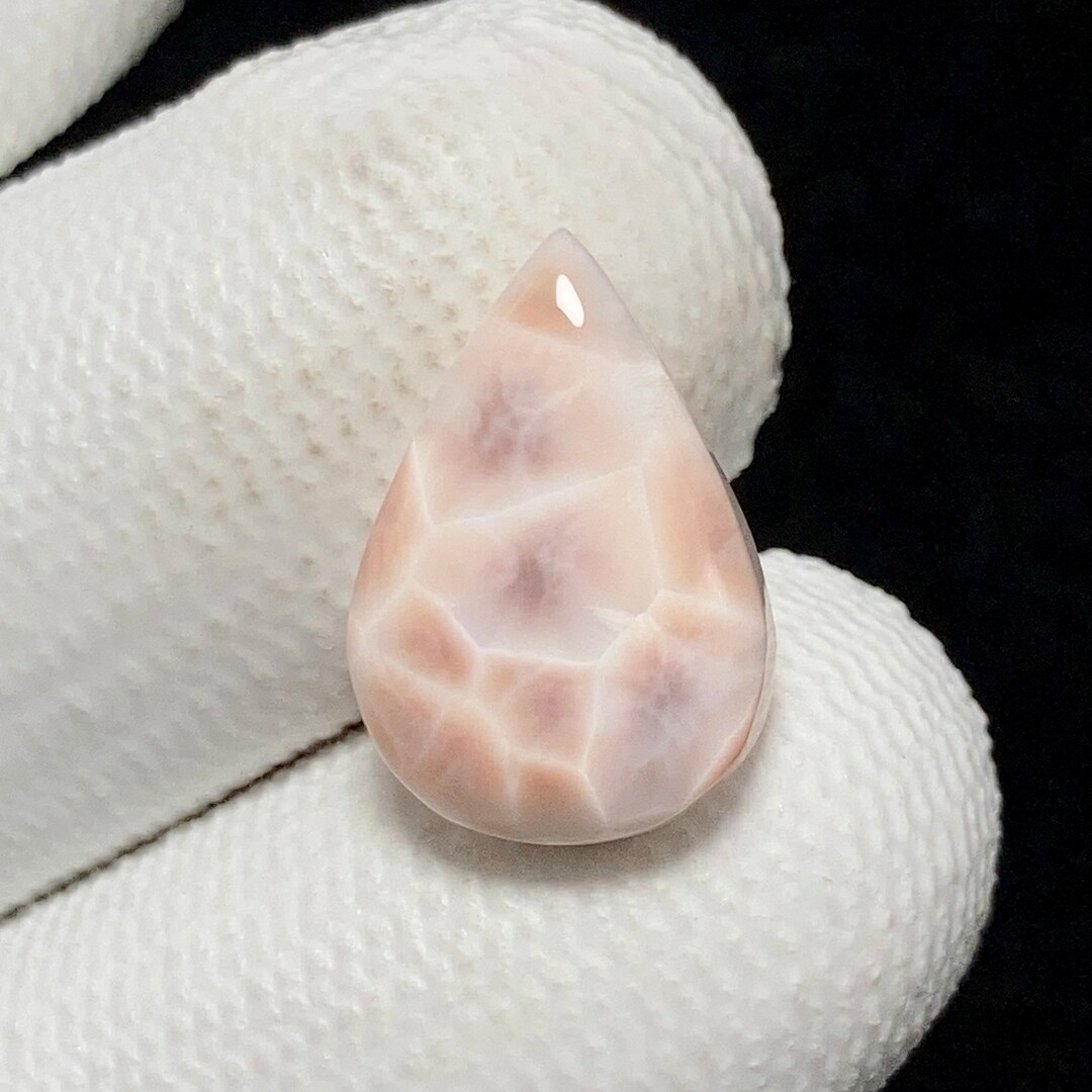 Natural Pink Natrolite AKA Thomsonite, pink Larimar, Pear Cabochon ...