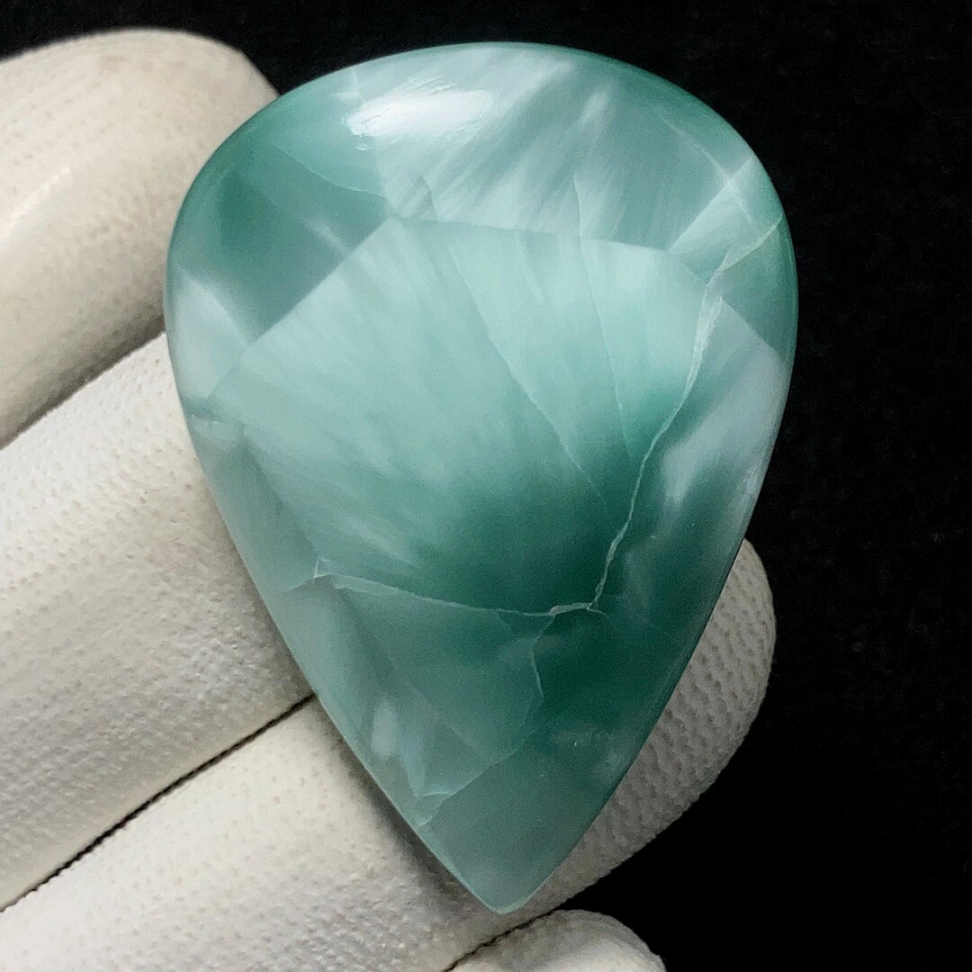 Imori Stone AKA Chatoyant Victoria Stone, Pear Cabochon, 43x31x8 MM, 68 ...