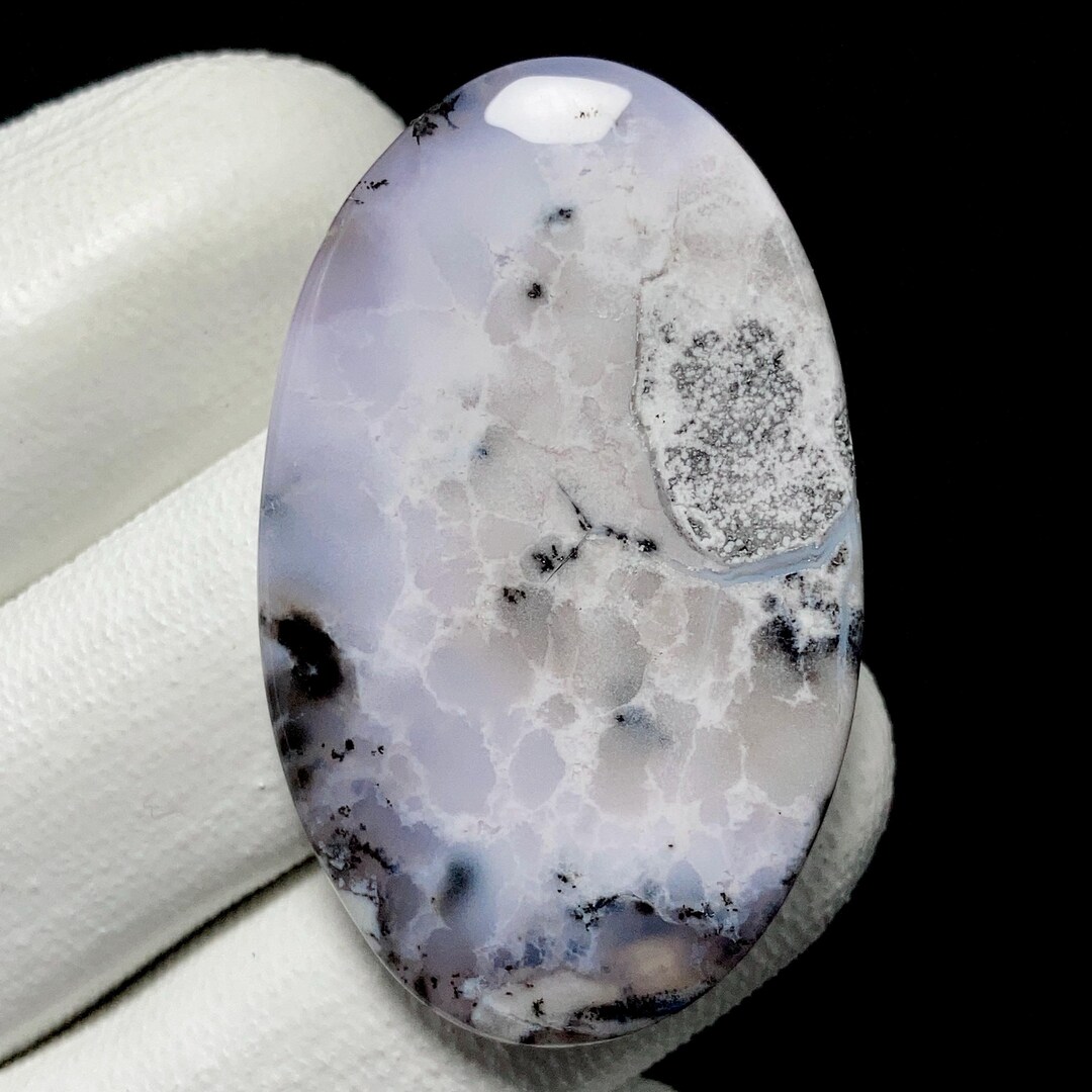 Cobweb Merlinite AKA Denritic Opal, Oval Cabochon, 44x27x5 MM, 53 CTS ...
