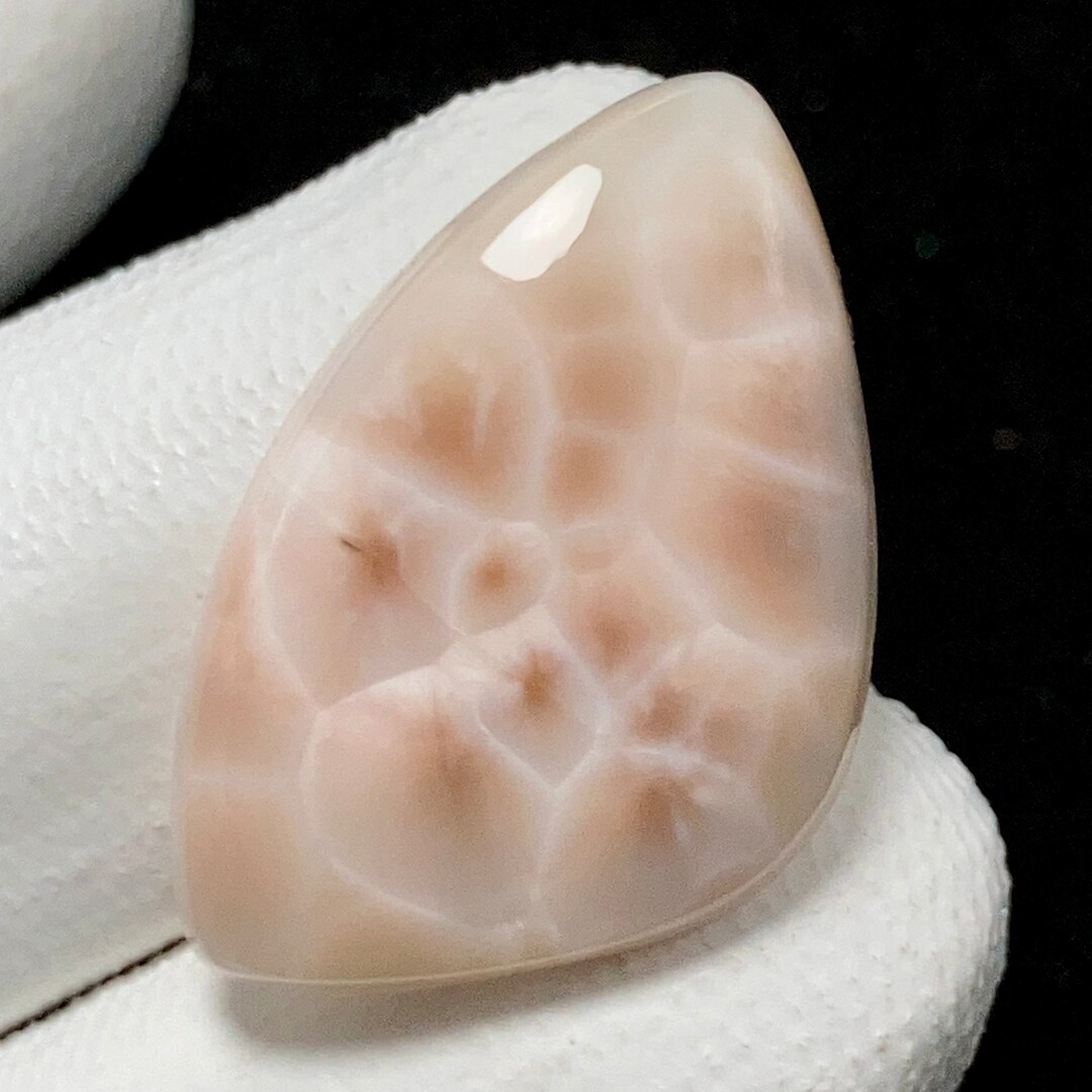 Pink Natrolite AKA Thomsonite, Freeform Cabochon, 29x18x5 MM, 16 CTS ...