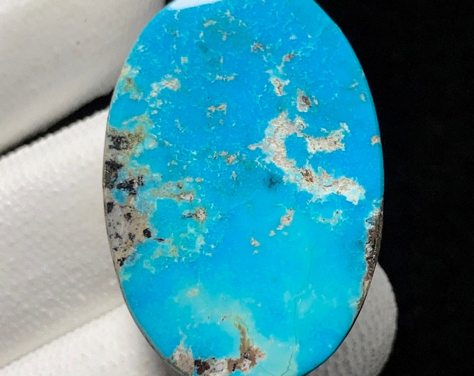 Natural Persian Turquoise AKA Firoze(a) , Oval Cabochon , 20x22x11 MM ...