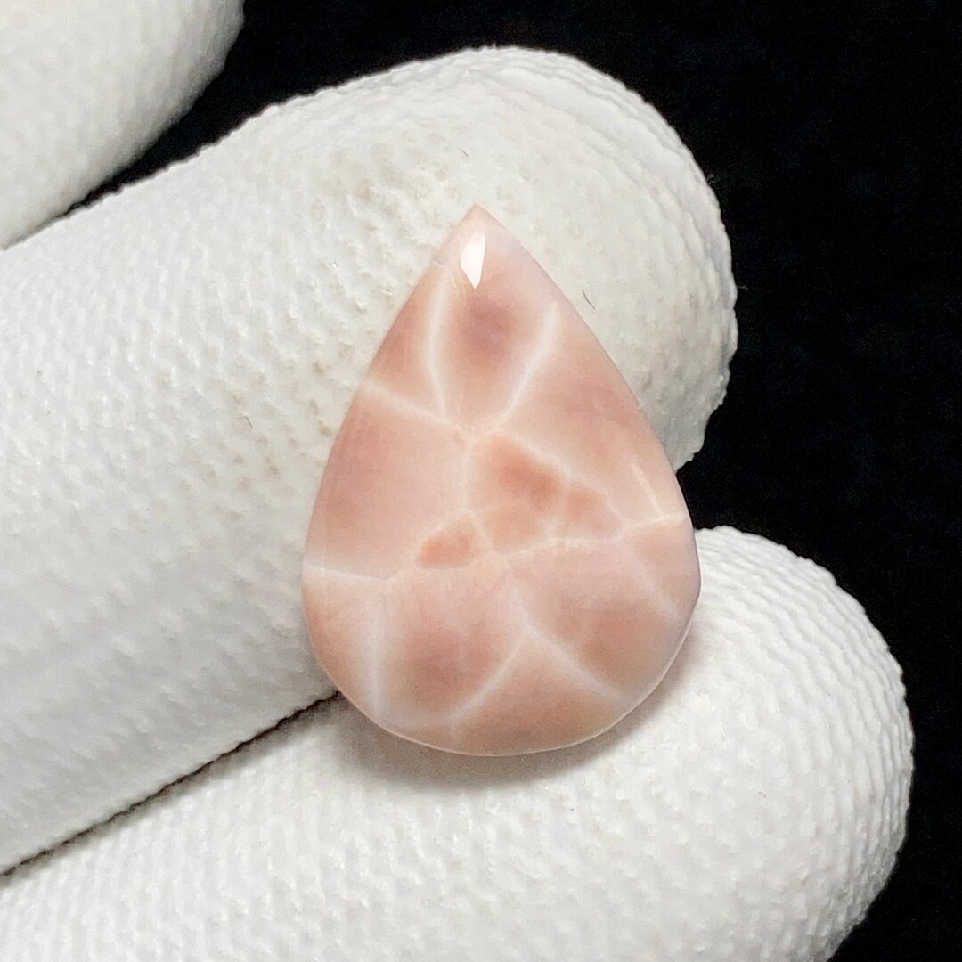 Natural Pink Natrolite AKA Thomsonite, (pink Larimar), Pear Cabochon ...