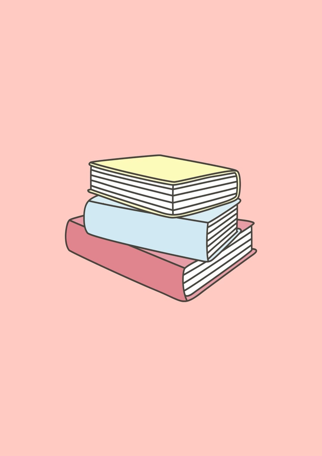 A4 Physical Print / Stack of Books - Etsy