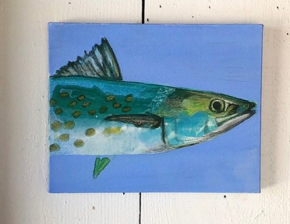 Spanish Mackerel Fish Fish Art Fish Painting Acrylic - Etsy