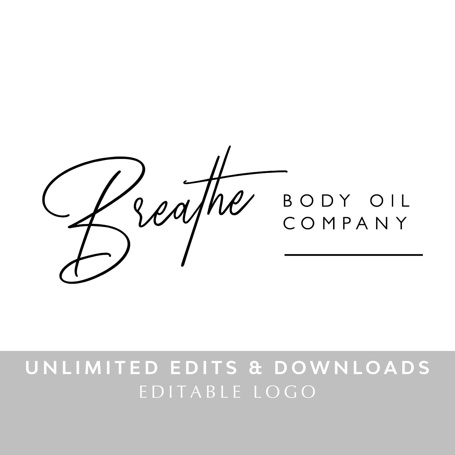 Editable Logo Design Essential Oil Logo Body Oil Watermark | Etsy