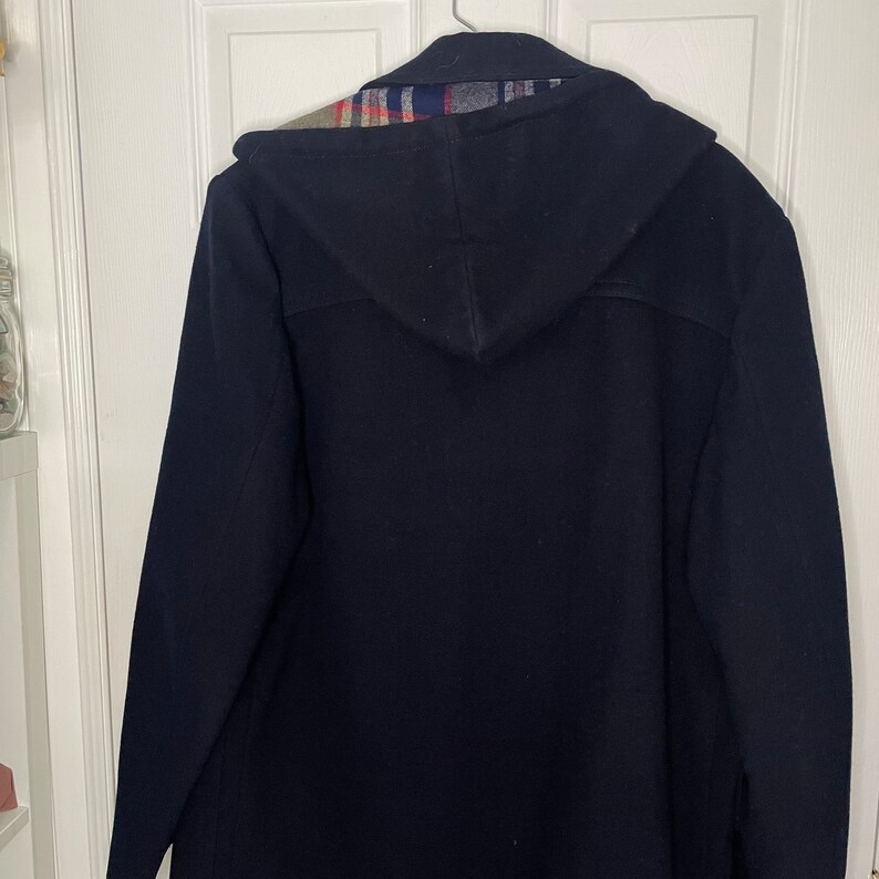 Utex Vintage Wool Navy Blue Toggle Duffle Coat Large - Etsy