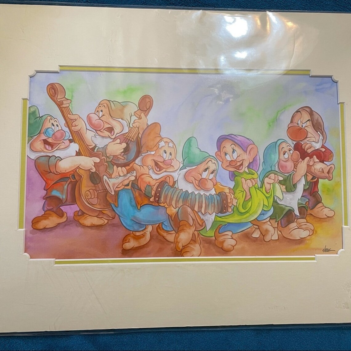 Disney Authentic Rare Seven Dwarfs Sing Painting by Randy - Etsy