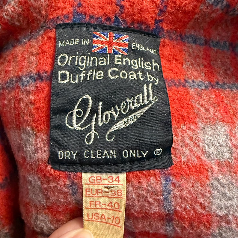 Vintage Original English Duffle Coat by Gloverall Red Wool Toggle ...