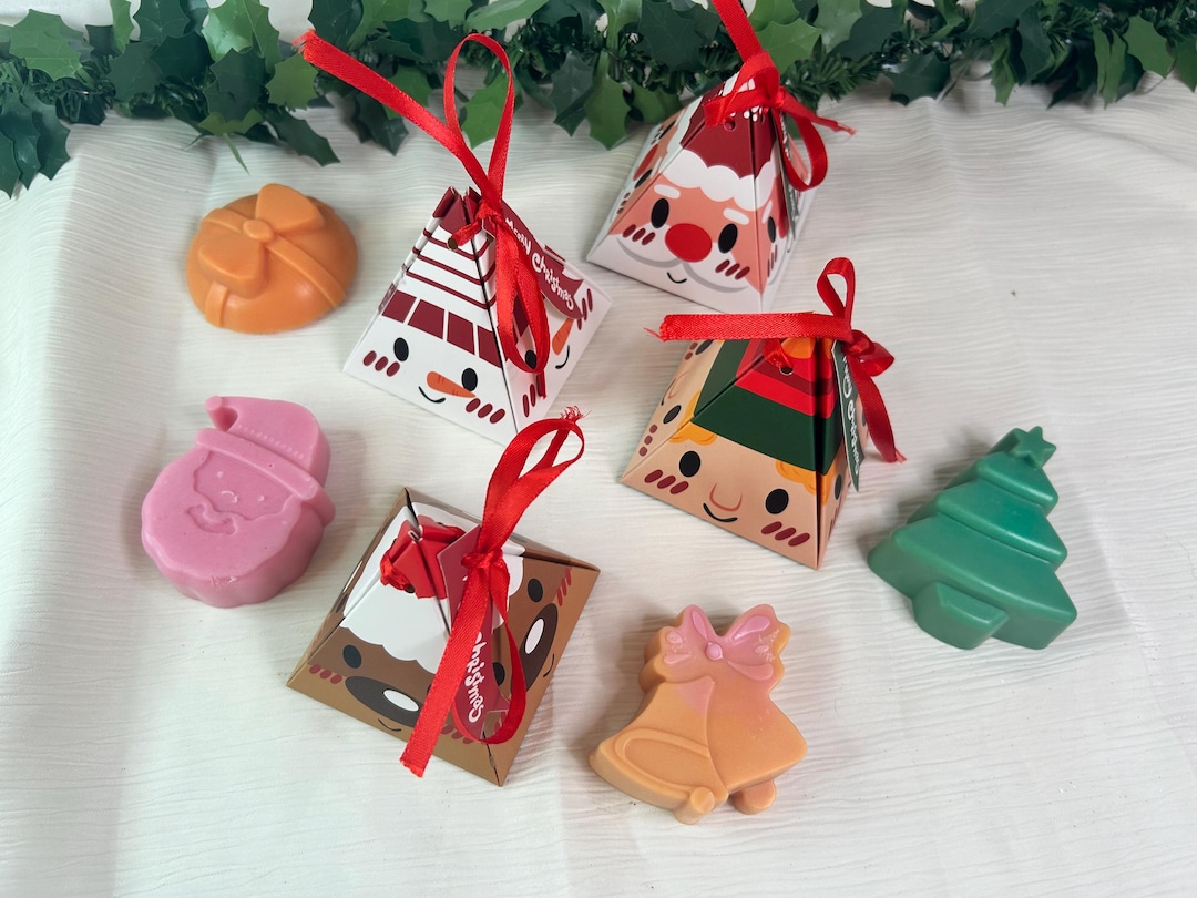 Christmas Santa, Snowman, Elf & Raindeer Characters Triangle Pyramid ...