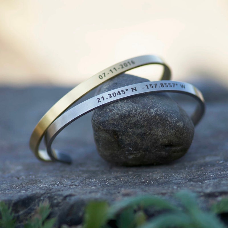 Coordinates Bracelet - Etsy