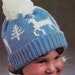 Reindeer Hat Knitting Pattern, Christmas Hat, Children's Holiday ...
