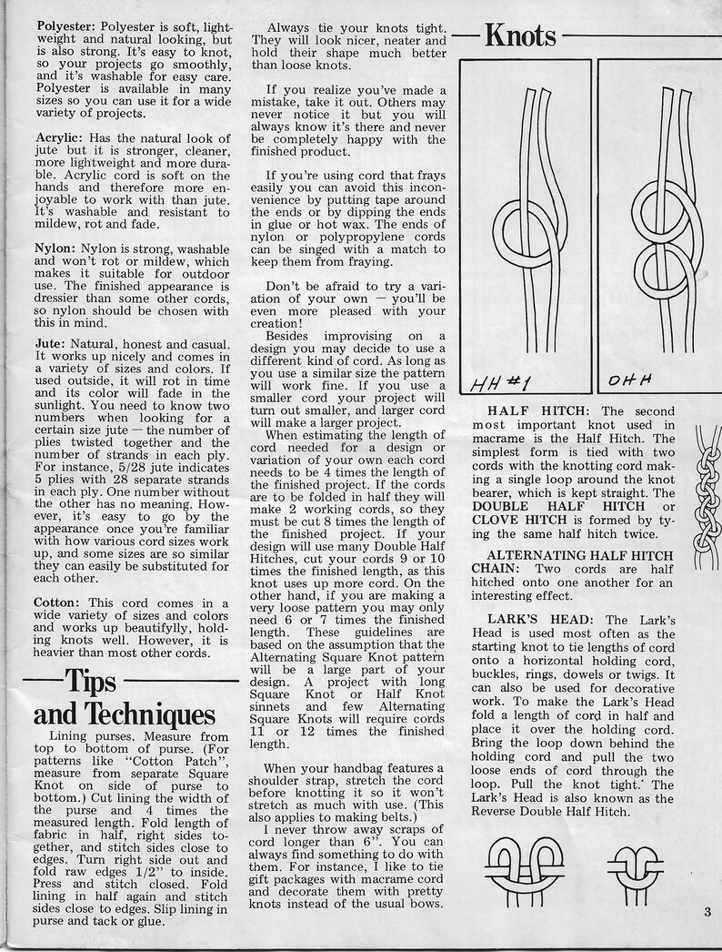 Vintage Macrame Purse Pattern. Shoulder Bag, Macrame Book, Instant ...