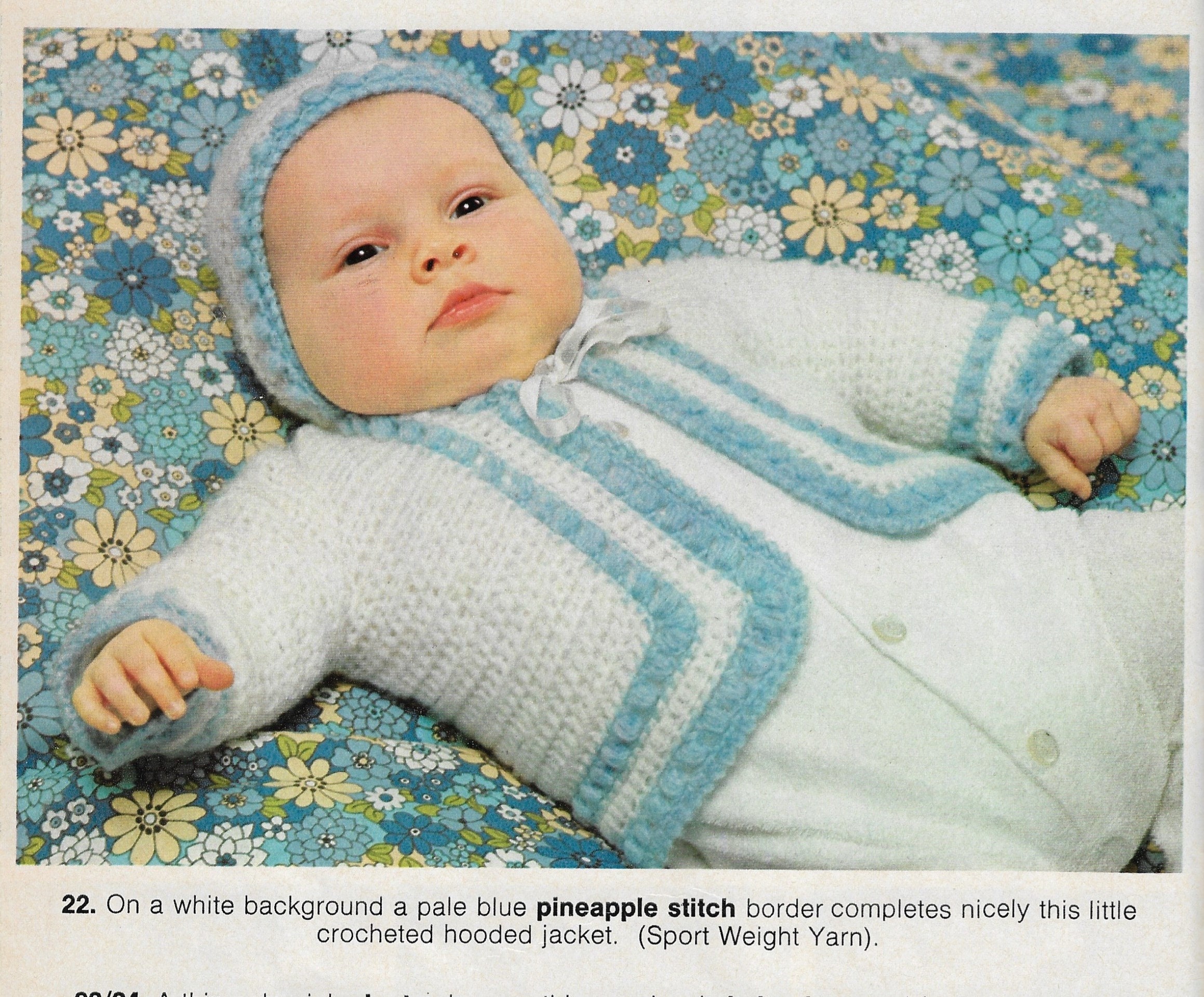 Crochet Pattern Hooded Baby Coat Digital Download PDF Sizes Birth-6 ...