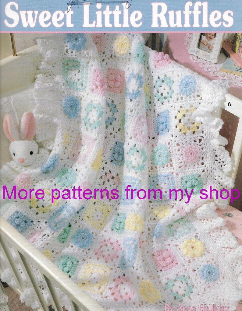 Vintage Crochet Blanket Pattern, Home Decor, Housewarming Gift, Digital ...