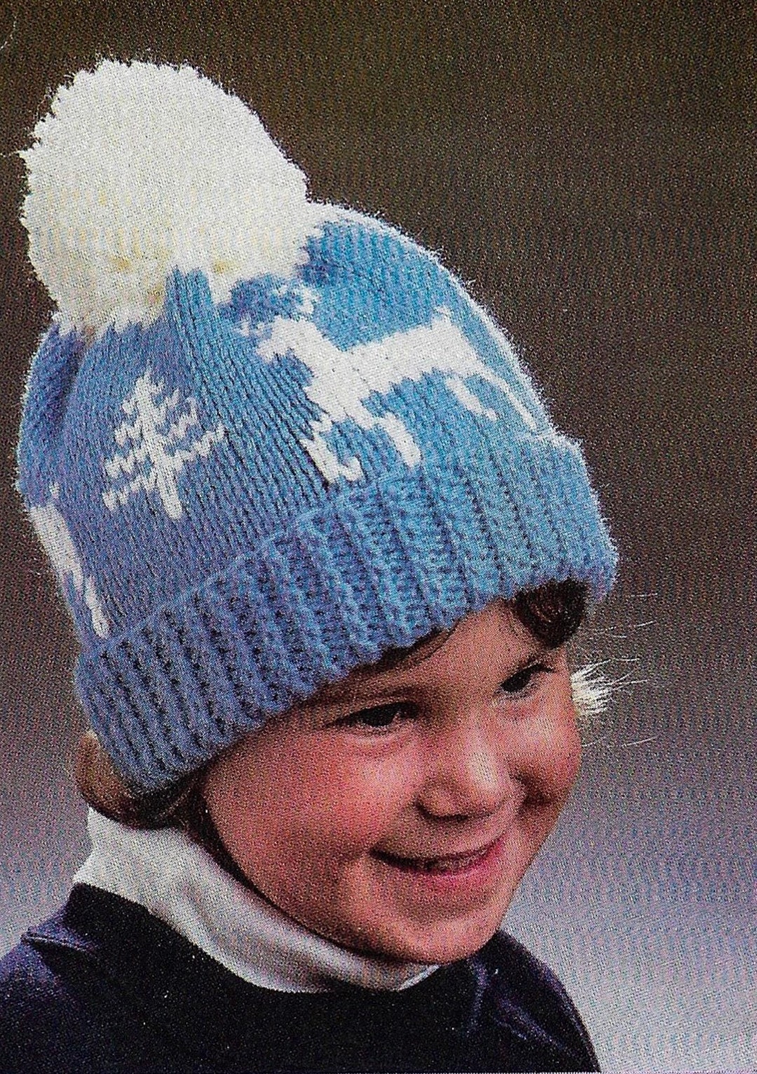 Reindeer Hat Knitting Pattern, Christmas Hat, Children's Holiday ...