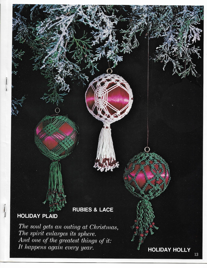 Macrame Christmas Pattern Macrame Christmas Ornament PDF - Etsy