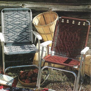 Macrame Chairs Pattern, PDF, Patio Lawn Chair Pattern, Vintage Macrame ...