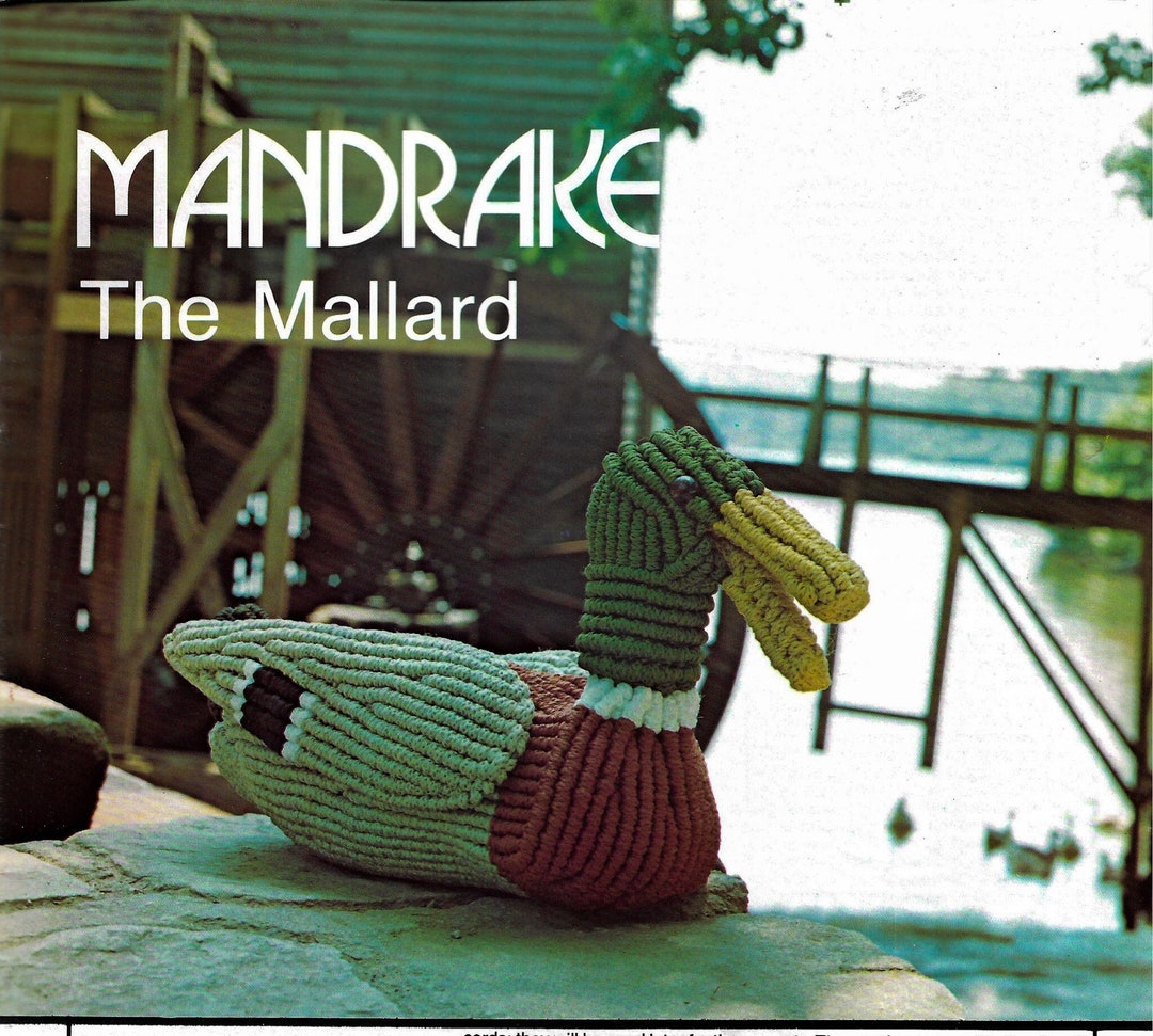 Macrame Pattern, Macrame Mallard, Macrame Duck, Animal Lover, Children ...