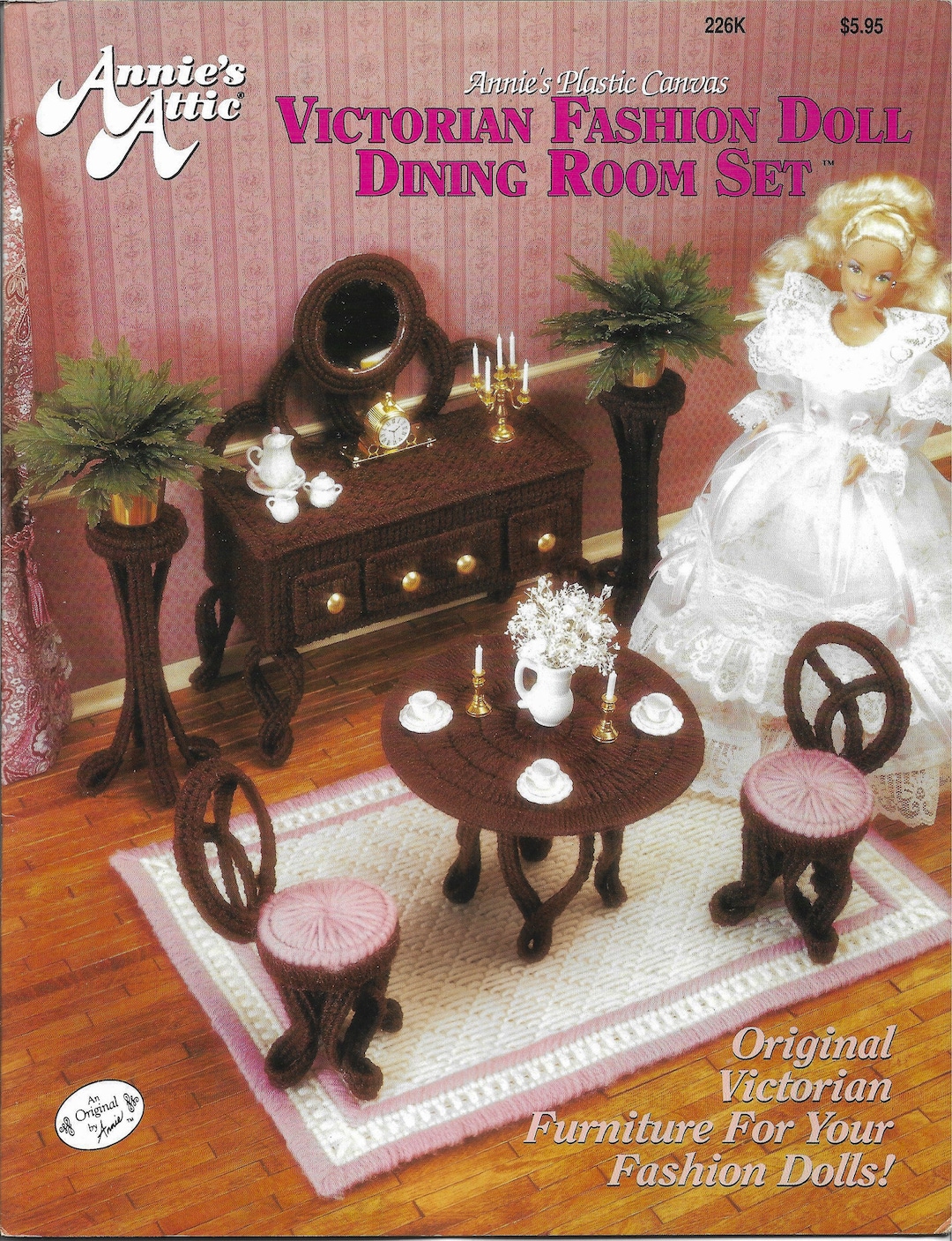Vintage Barbie Furniture Plastic Canvas Pattern, Fashion Doll Victorian ...