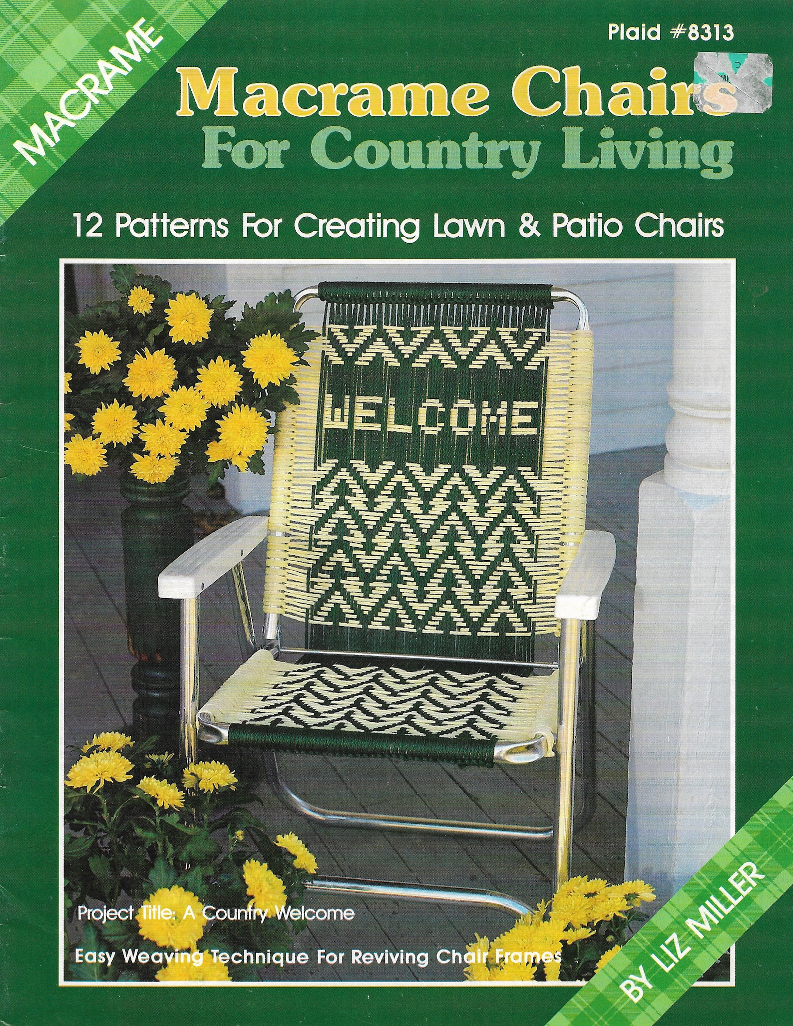 Macrame Chairs Pattern, PDF, Patio Lawn Chair Pattern, Vintage Macrame ...
